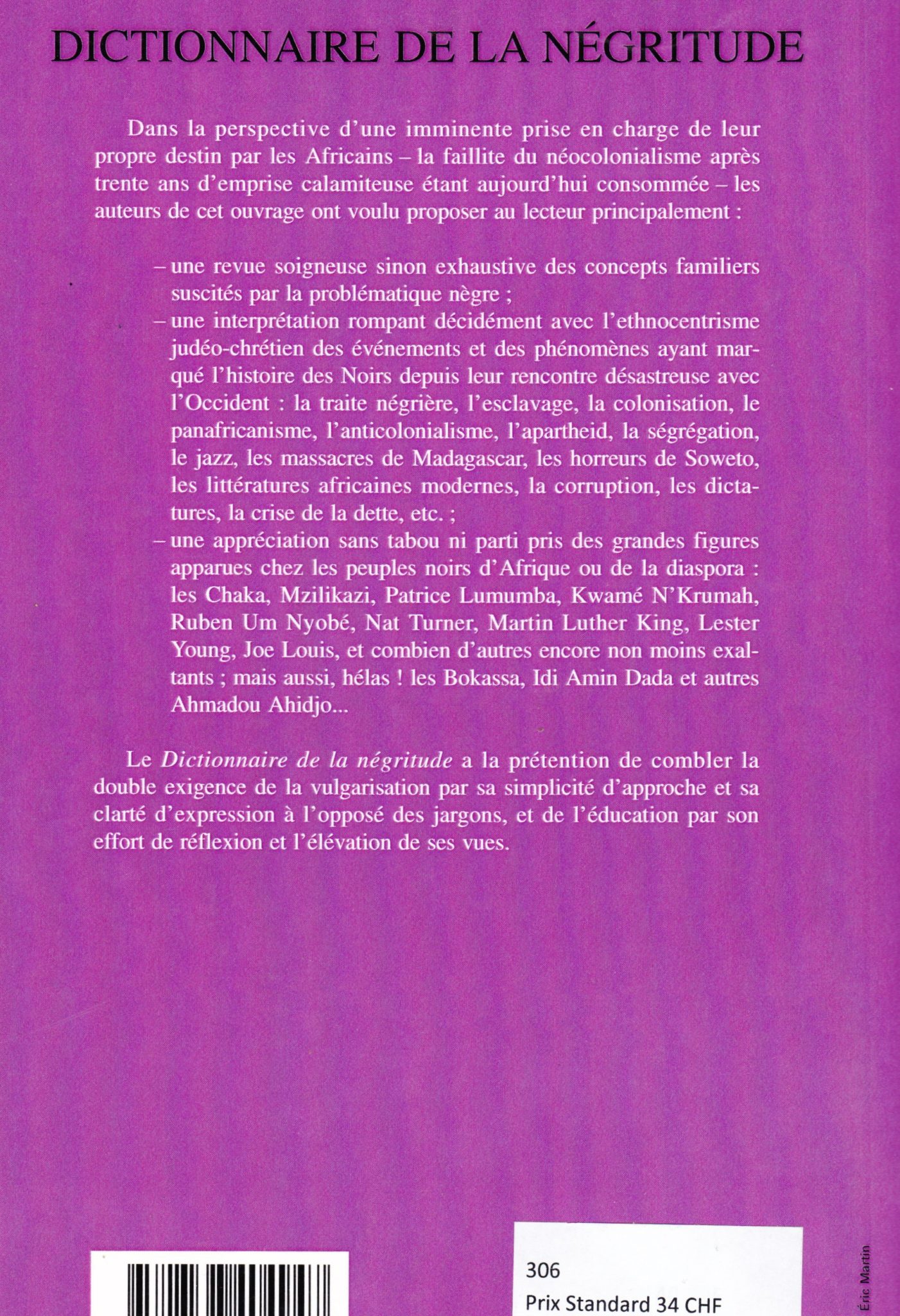 Dictionnaire de la négritude - Nsanda