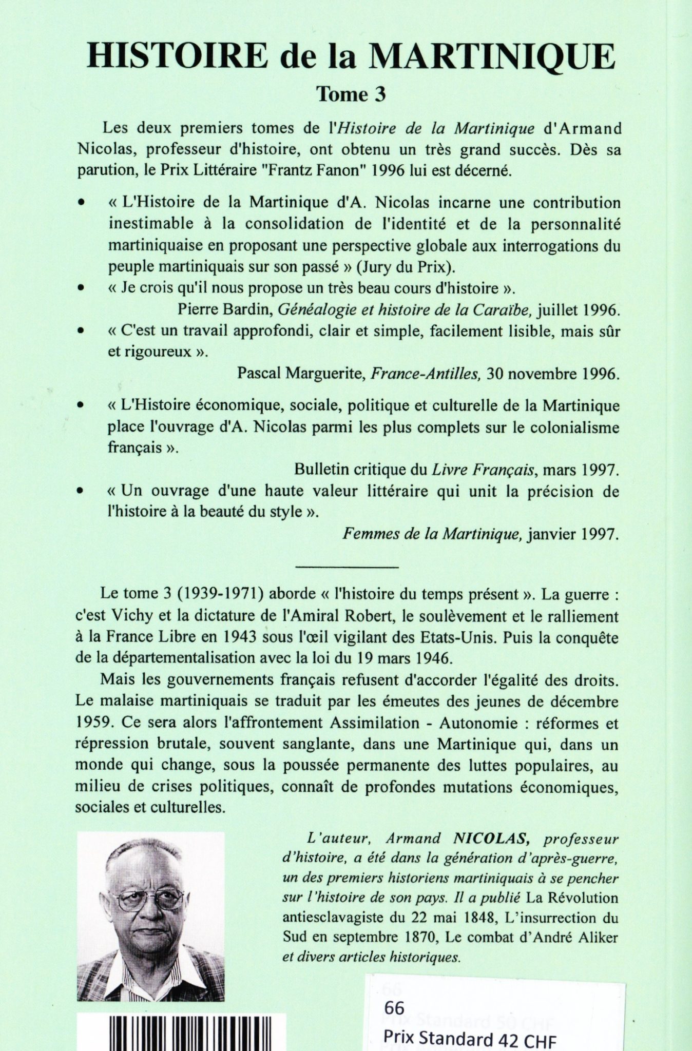 Histoire de la Martinique tome 3 - Nsanda
